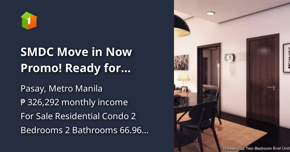 SMDC Move in Now Promo! Ready for Occupancy Condo for Sale Rent To Own ...