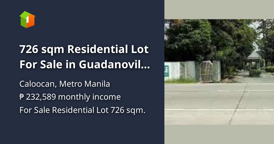 726 sqm Residential Lot For Sale in Guadanoville Subd., North Caloocan ...