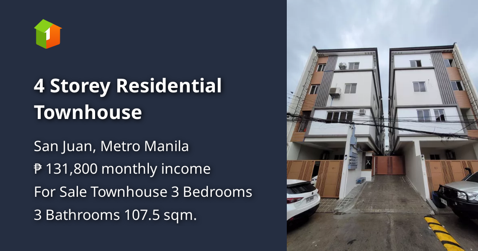 4 Storey Residential Townhouse [Houses and Lots 🏘️] (January 2023) in ...