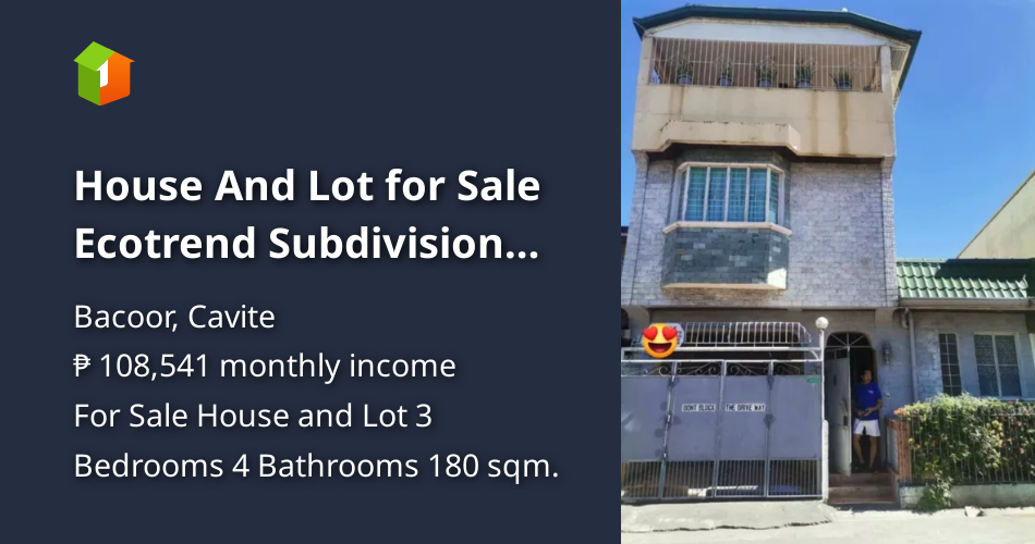 House And Lot for Sale Ecotrend Subdivision Bacoor Cavite City [Houses ...