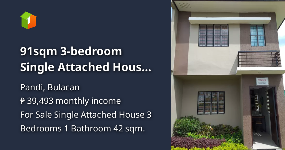 91sqm 3-bedroom Single Attached House For Sale in Pandi Bulacan [Houses ...