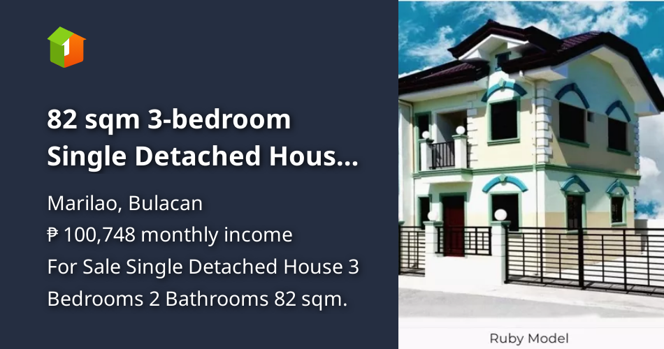 82 sqm 3-bedroom Single Detached House in Marilao's Villa Dulalia ...
