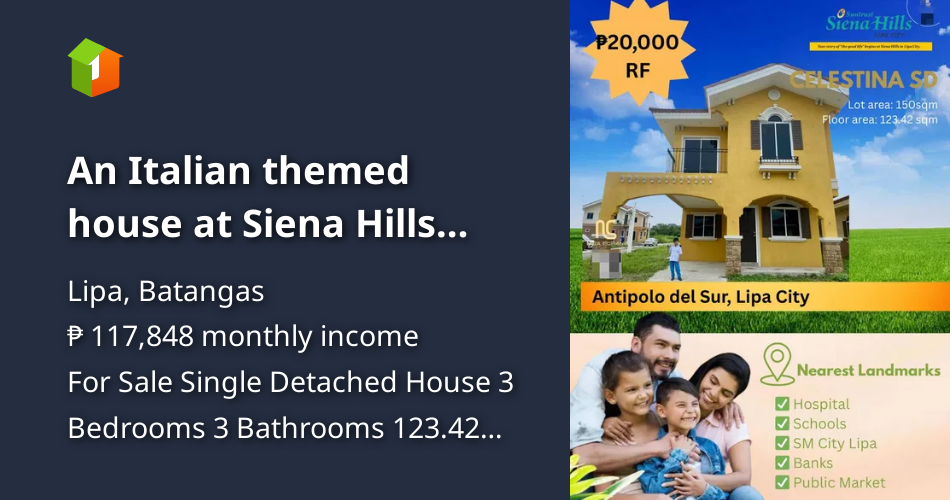 An Italian themed house at Siena Hills Lipa. [Houses and Lots 🏘️] (October 2025) in Lipa ...