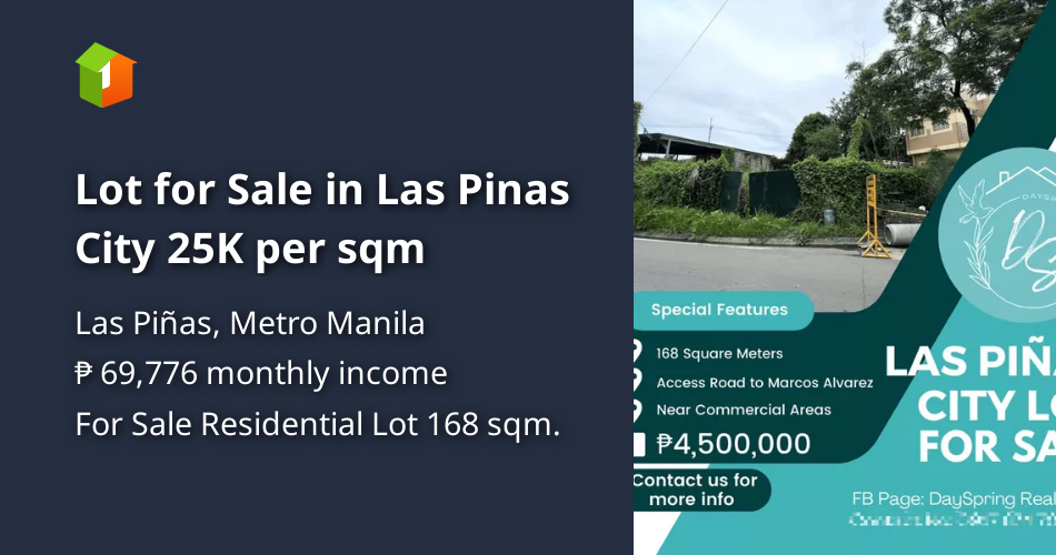 Lot for Sale in Las Pinas City 25K per sqm [Lots 🚜] (October 2025) in ...