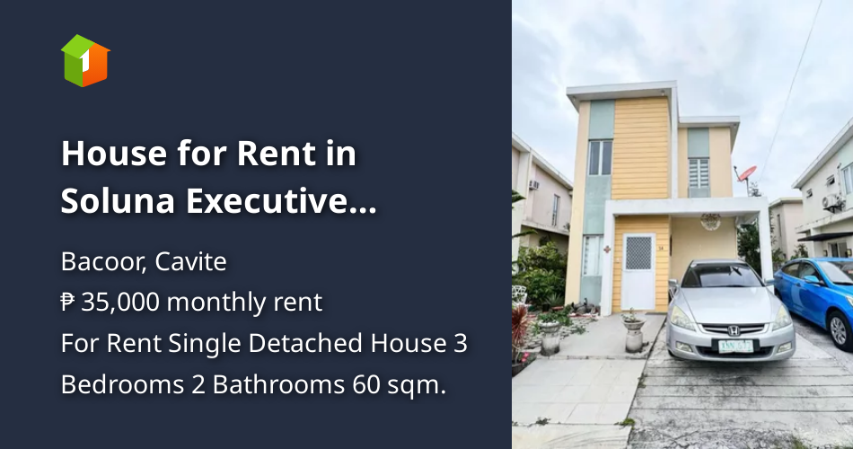 House for Rent in Soluna Executive Village Bacoor Cavite [Houses and ...