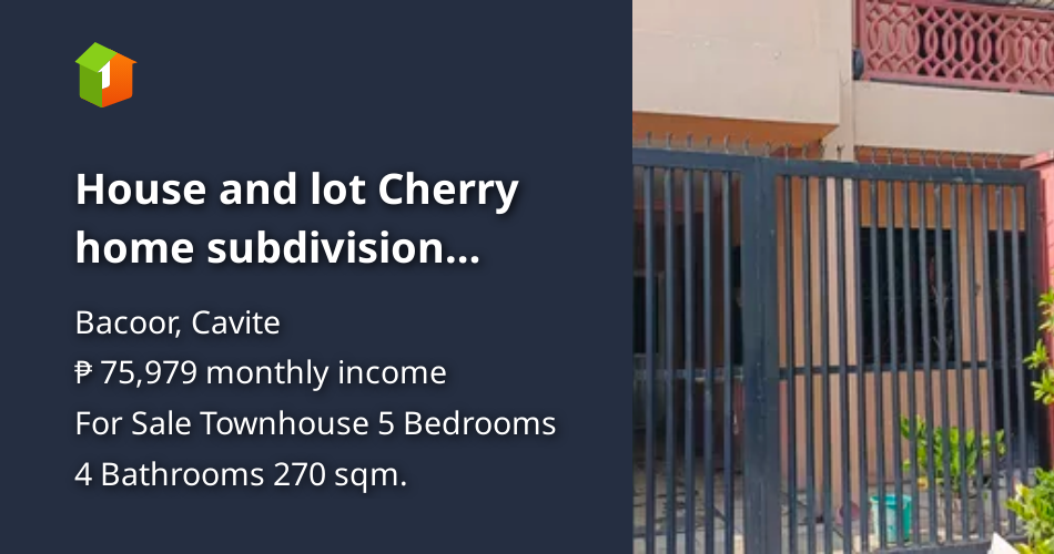 House and lot Cherry home subdivision bacoor cavite [Houses and Lots 🏘️] (August 2025) in Bacoor ...