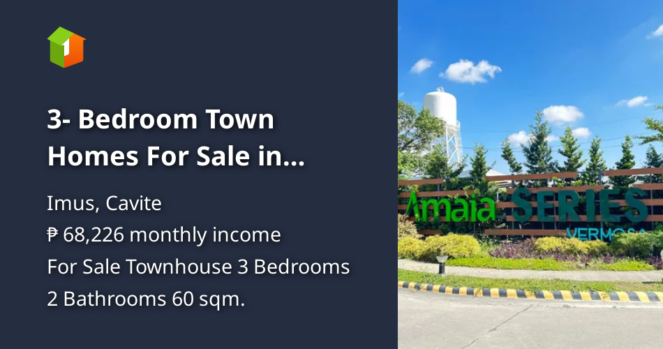 3- Bedroom Town Homes For Sale in Vermosa Imus Cavite [Houses and Lots ...