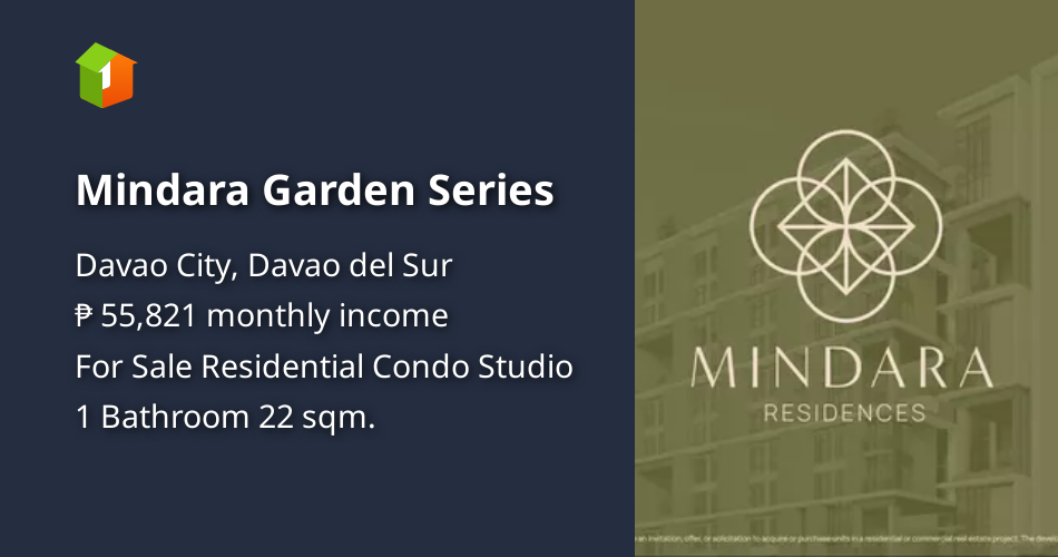 Mindara Garden Series [Condos 🏙️] (August 2023) in Davao City, Davao ...