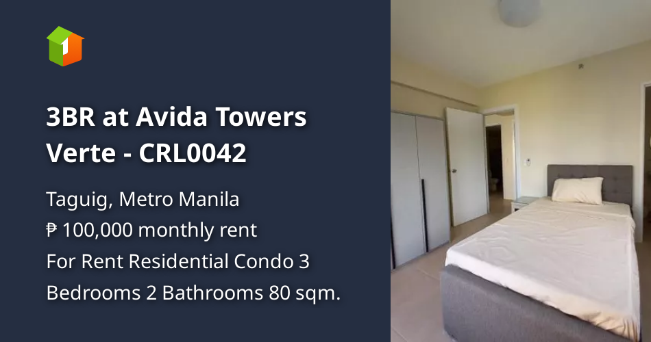 3BR at Avida Towers Verte - CRL0042 [Condos 🏙️] (October 2023) in ...