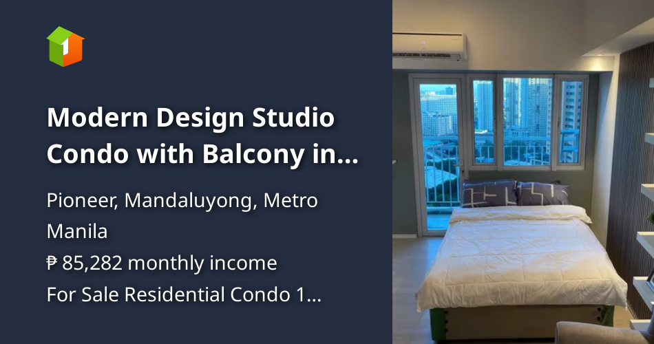 Modern Design Studio Condo with Balcony in Light Residences with access ...