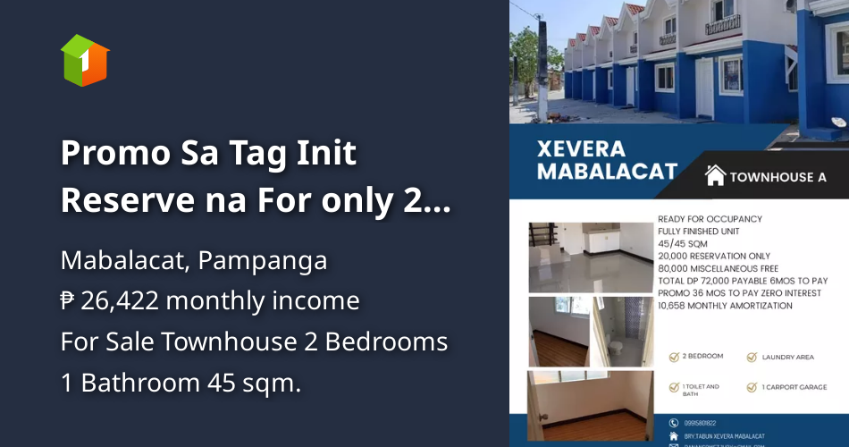 Promo Sa Tag Init Reserve na For only 20k Cash out only Mgkakabahay k ...