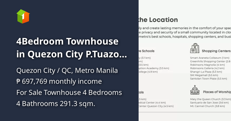 4Bedroom Townhouse in Quezon City P.Tuazon near Robinsons Magnolia ...
