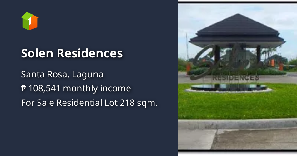 Solen Residences [Lots 🚜] (March 2025) in Santa Rosa, Laguna for sale