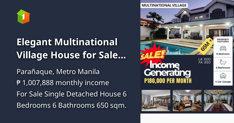 Elegant Multinational Village House for Sale with Pool [Houses and Lots ...