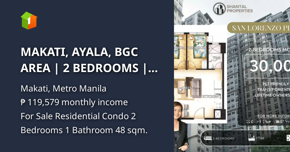 MAKATI, AYALA, BGC AREA | 2 BEDROOMS | READY FOR MOVE IN [Condos 🏙️ ...