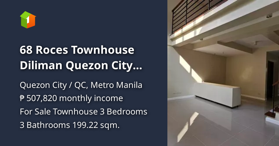 68 Roces Townhouse Diliman Quezon City Tomas Morato Quezon City [House ...