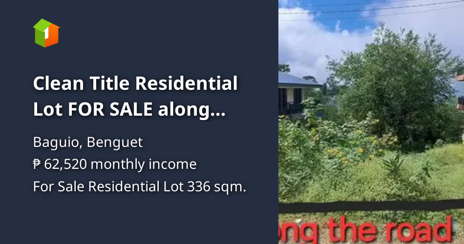 Clean Title Residential Lot FOR SALE along Barangay road at Baguio City ...