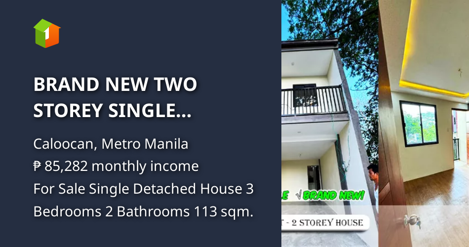 BRAND NEW TWO STOREY SINGLE DETACHED HOUSE AND LOT FOR SALE IN CALOOCAN ...