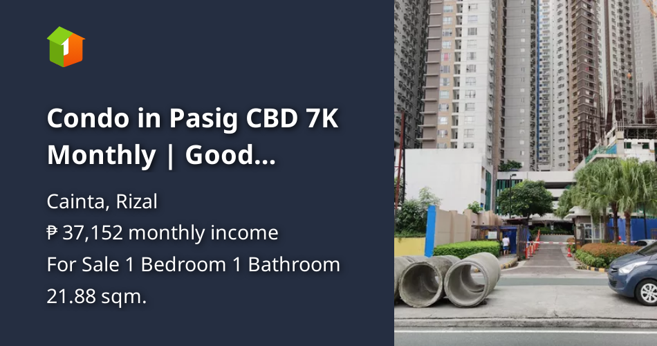 Condo in Pasig CBD 7K Monthly | Good Investment | Below Market Value ...
