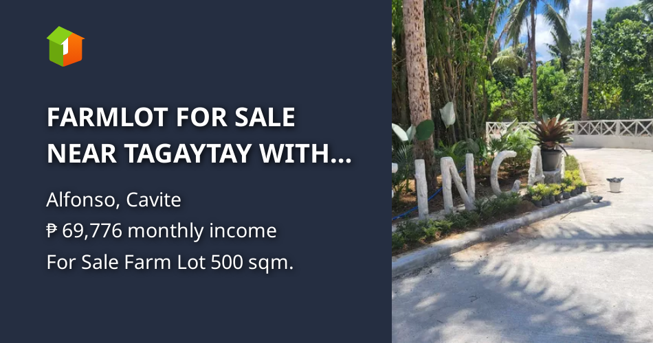 FARMLOT FOR SALE NEAR TAGAYTAY WITH FERTILE SOIL [Lots 🚜] (October 2025) in Alfonso, Cavite for sale