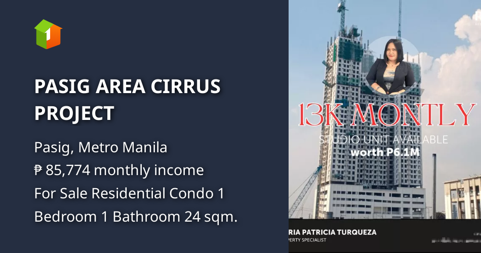 PASIG AREA CIRRUS PROJECT [Condos 🏙️] (June 2024) in Pasig, Metro Manila for sale