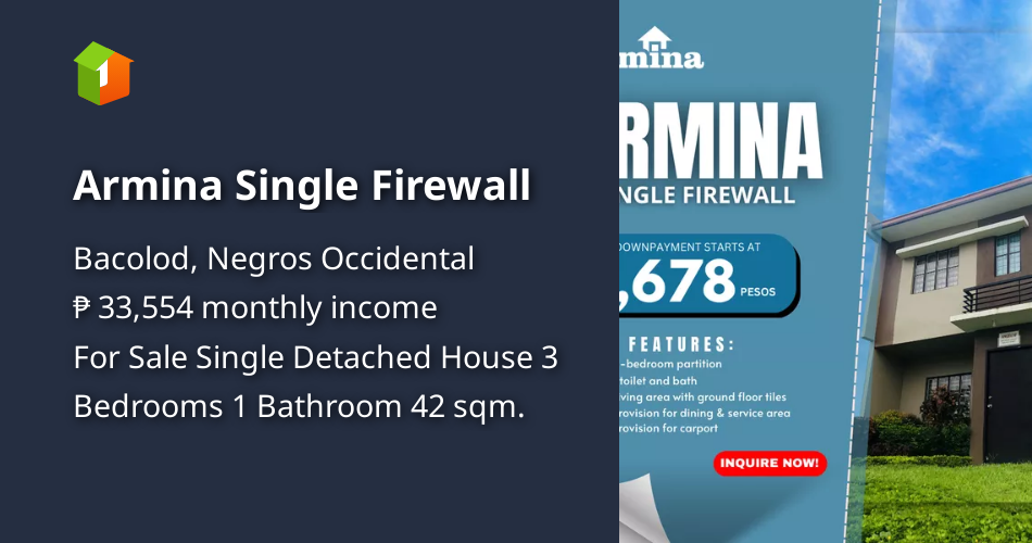 Armina Single Firewall [Houses and Lots 🏘️] (March 2023) in Bacolod ...