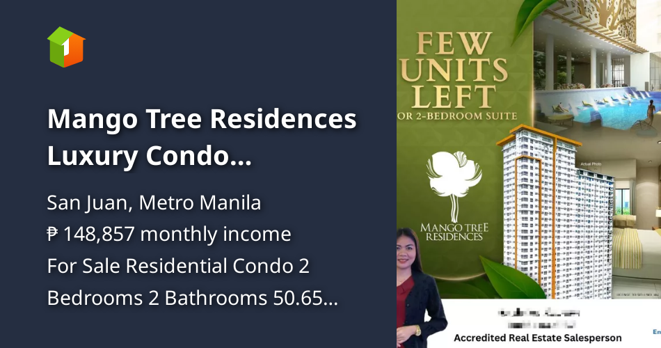 Mango Tree Residences Luxury Condo Properties for Sale in San Juan City ...