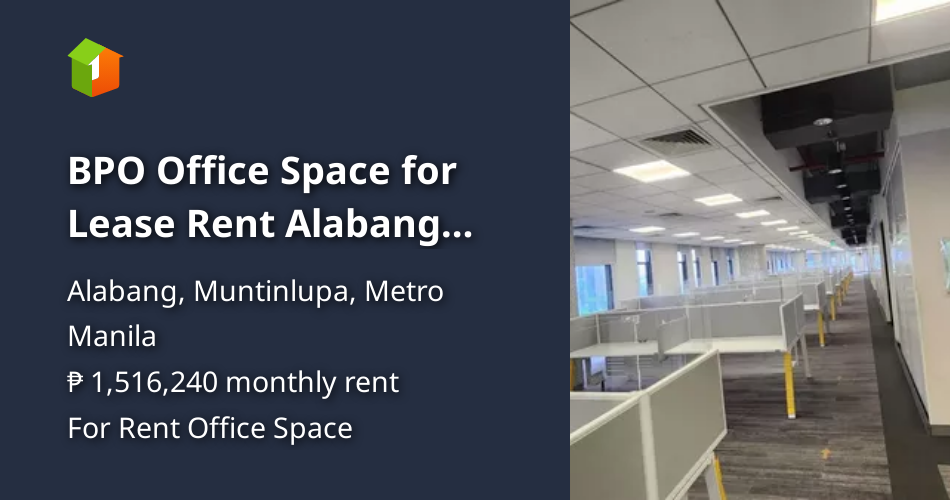 BPO Office Space for Lease Rent Alabang Muntinlupa Manila 1723 sqm ...
