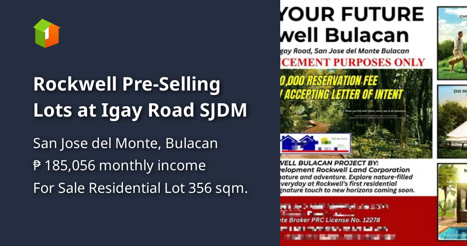 Rockwell Pre-Selling Lots at Igay Road SJDM [Lots 🚜] (May 2026) in San ...
