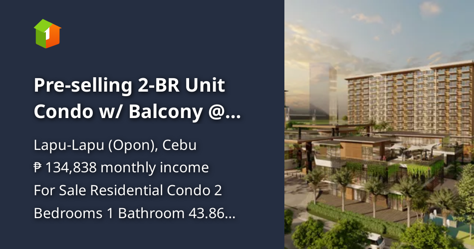 Pre-selling 2-BR Unit Condo w/ Balcony @ Valencia Residences Lapu-lapu ...