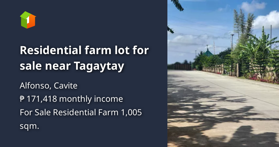 Residential farm lot for sale near Tagaytay [Lots 🚜] (June 2025) in Alfonso, Cavite for sale
