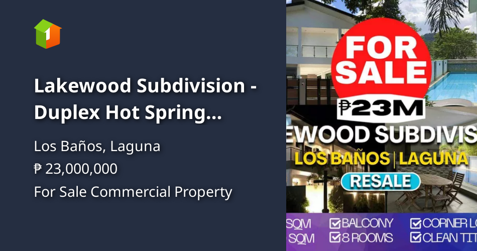 Lakewood Subdivision - Duplex Hot Spring Private Resort with 8 rooms ...