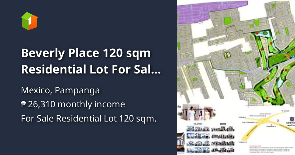 Beverly Place 120 sqm Residential Lot For Sale in Mexico Pampanga [Lots ...