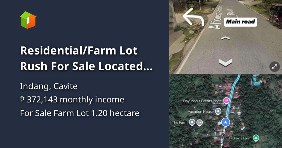 Residential/Farm Lot Rush For Sale Located at Lumampong Halayhay Indang Cavite (near tagaytay ...