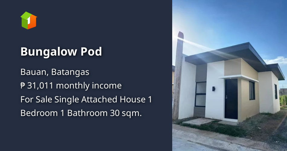 Bungalow Pod [Houses and Lots 🏘️] (July 2024) in Bauan, Batangas for sale