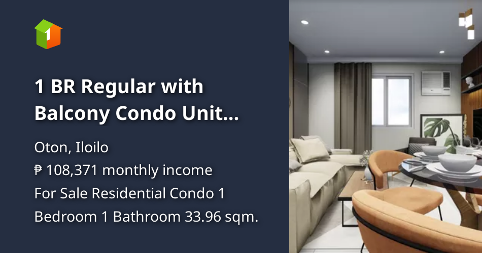 1 BR Regular with Balcony Condo Unit Preselling in Iloilo [Condos 🏙️ ...