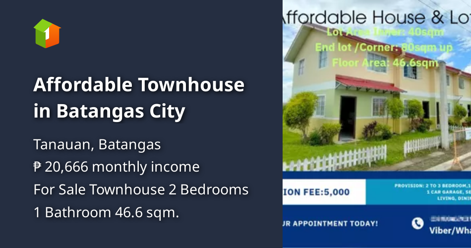 Affordable Townhouse in Batangas City [Houses and Lots 🏘️] (December ...