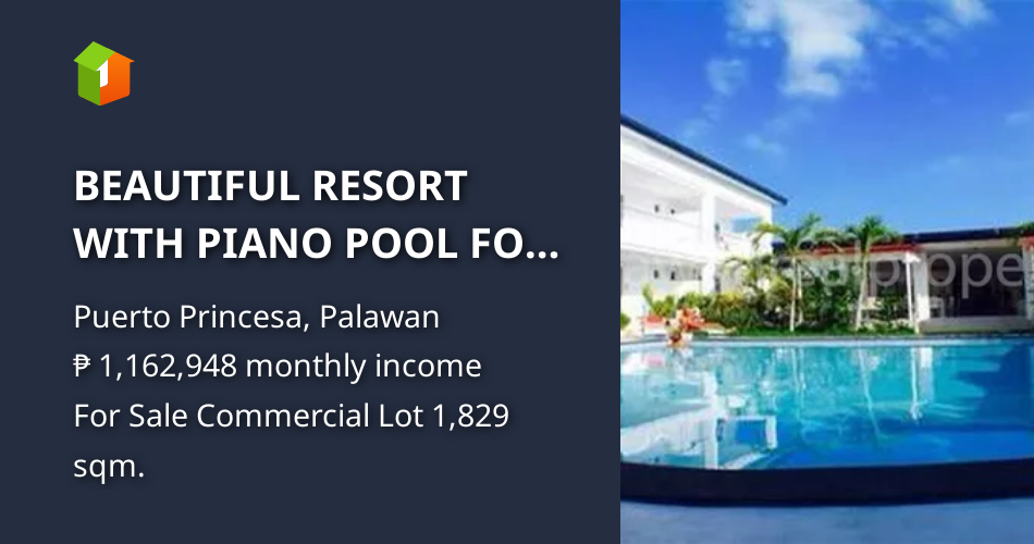 BEAUTIFUL RESORT WITH PIANO POOL FOR SALE [Lots 🚜] (April 2023) in ...
