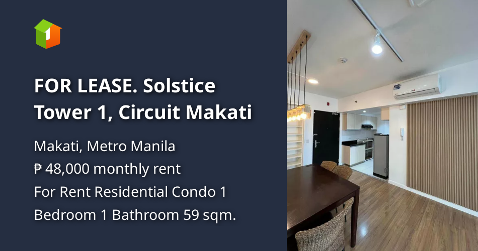FOR LEASE. Solstice Tower 1, Circuit Makati [Condos 🏙️] (February 2026 ...