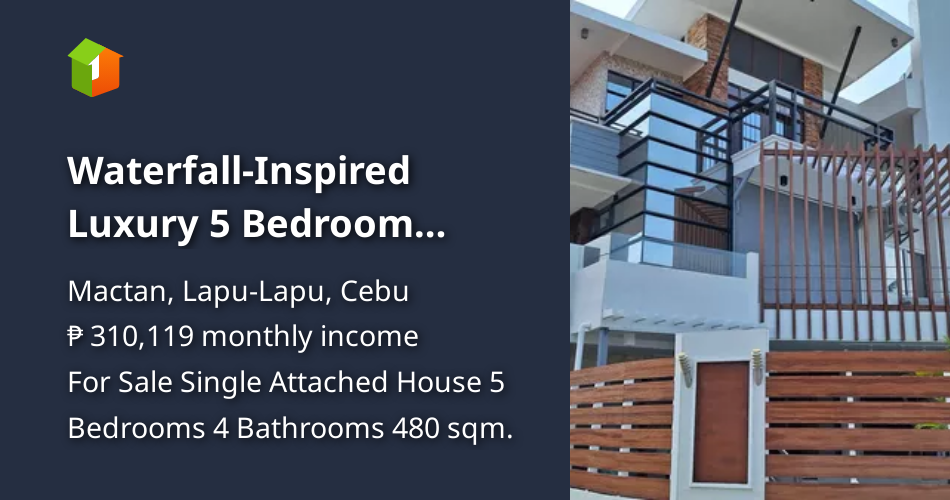 Waterfall-Inspired Luxury 5 Bedroom Home with Pool in Lapu-Lapu City ...