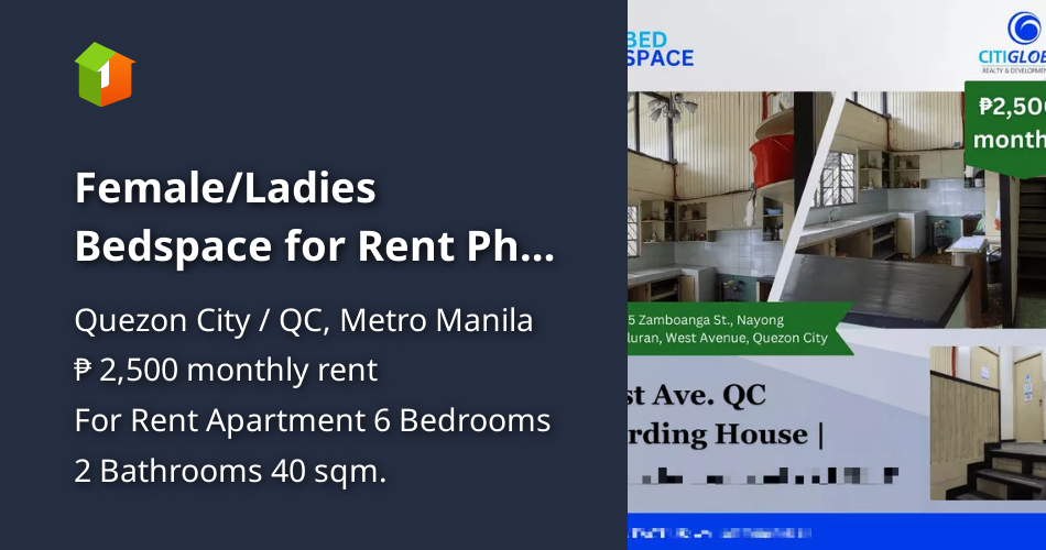 Female/Ladies Bedspace for Rent Php 2,500 monthly [Condos 🏙️] (April ...