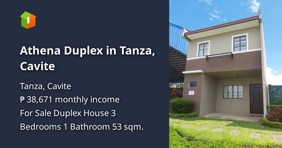 Athena Duplex in Tanza, Cavite [Houses and Lots 🏘️] (May 2023) in Tanza ...
