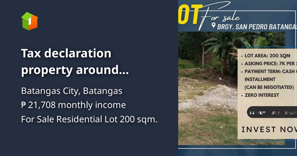Tax declaration property around batangas city [Lots 🚜] (October 2024 ...