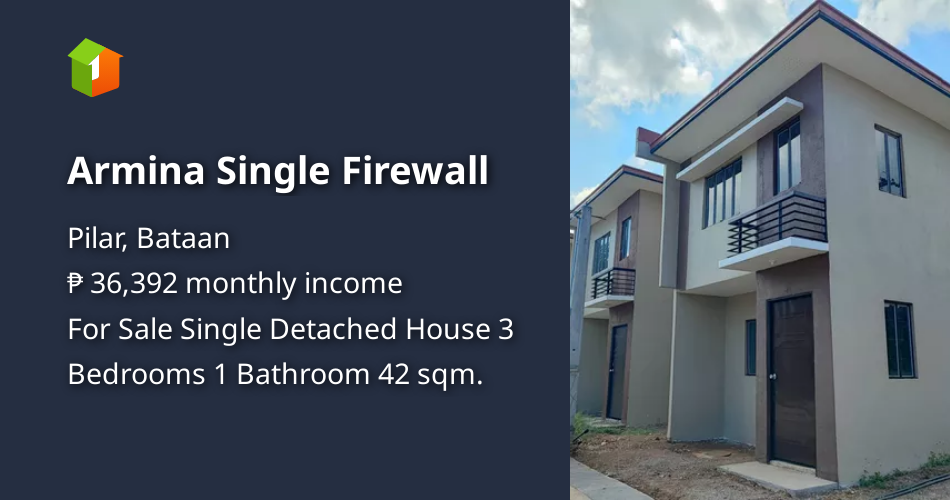 Armina Single Firewall [Houses and Lots 🏘️] (July 2023) in Pilar ...