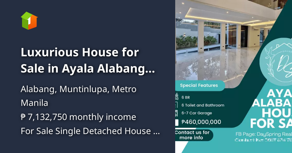 Luxurious House for Sale in Ayala Alabang Village [Houses and Lots 🏘️] (April 2025) in Alabang ...