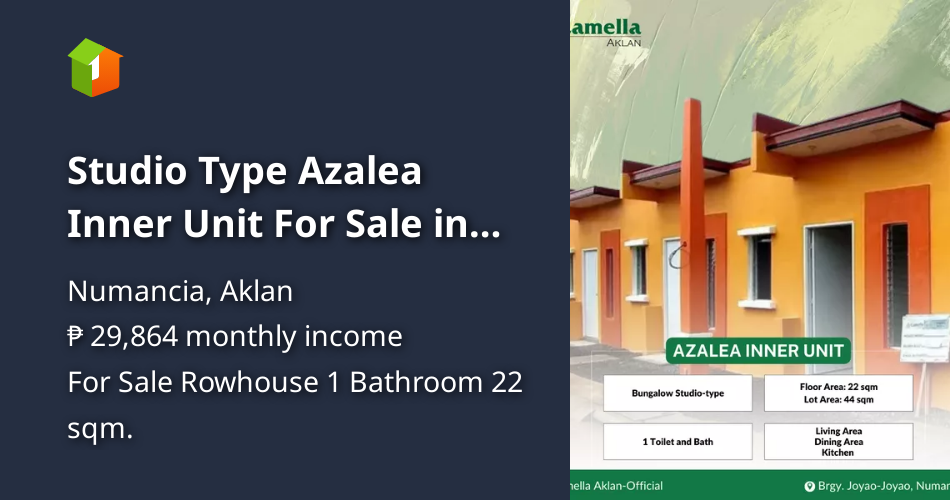 Studio Type Azalea Inner Unit For Sale in Numancia Aklan Near Boracay ...