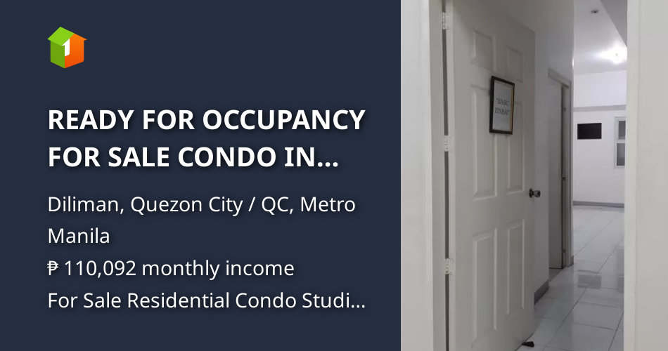 READY FOR OCCUPANCY FOR SALE CONDO IN QUEZON CITY RENT TO OWN [Condos 🏙 ...