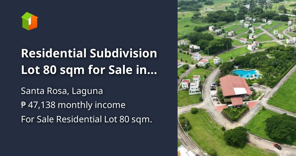 Residential Subdivision Lot 80 sqm for Sale in West Wing Residences ...
