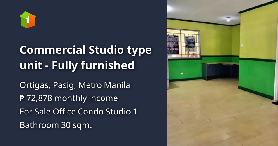 Commercial Studio type unit - Fully furnished [Condos 🏙️] (September ...