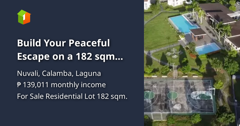 Build Your Peaceful Escape on a 182 sqm Lot in Crescela Nuvali [Lots 🚜 ...